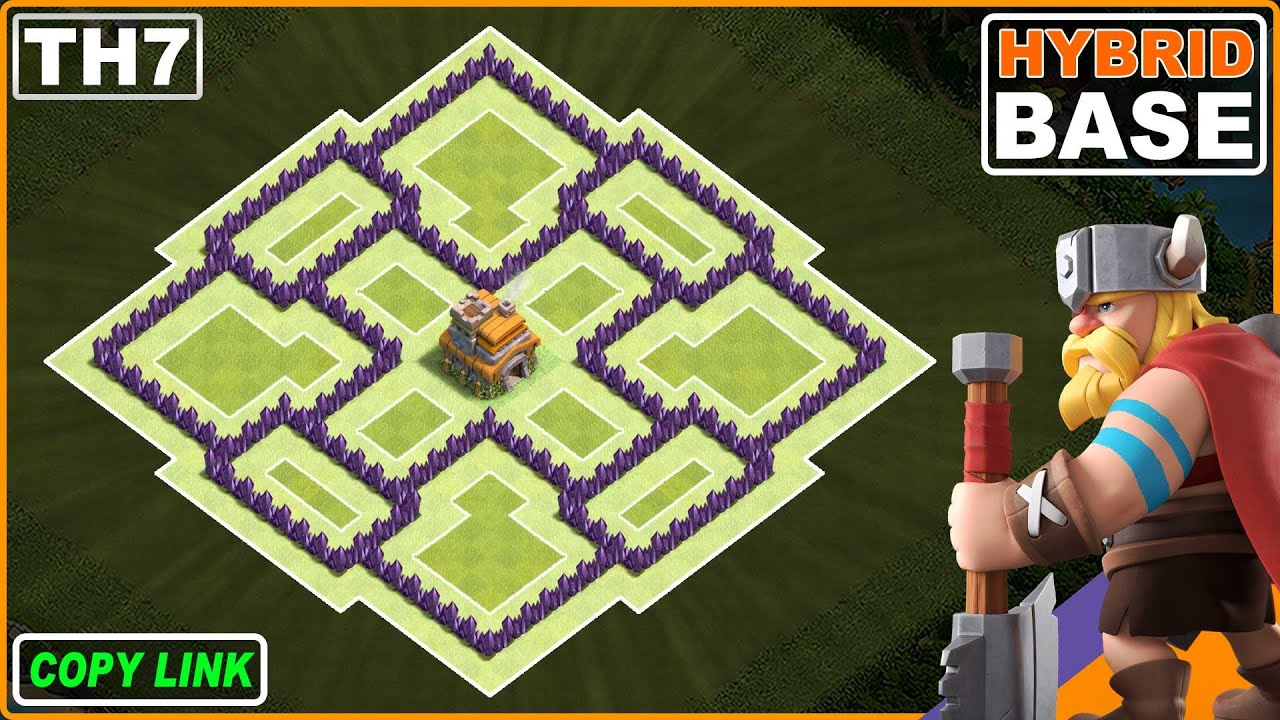 NEW BEST! TH7 Base 2025 with Copy link | Town Hall 7 Hybrid/FARMING ...