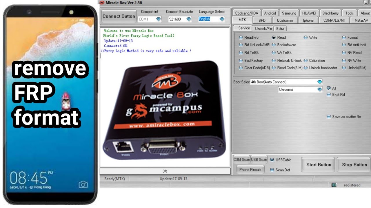tecno in3 mt6737 remove frp and fromat by miracle tool - YouTube