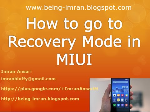 How to use Recovery Module in MIUI 4/5/6 - YouTube
