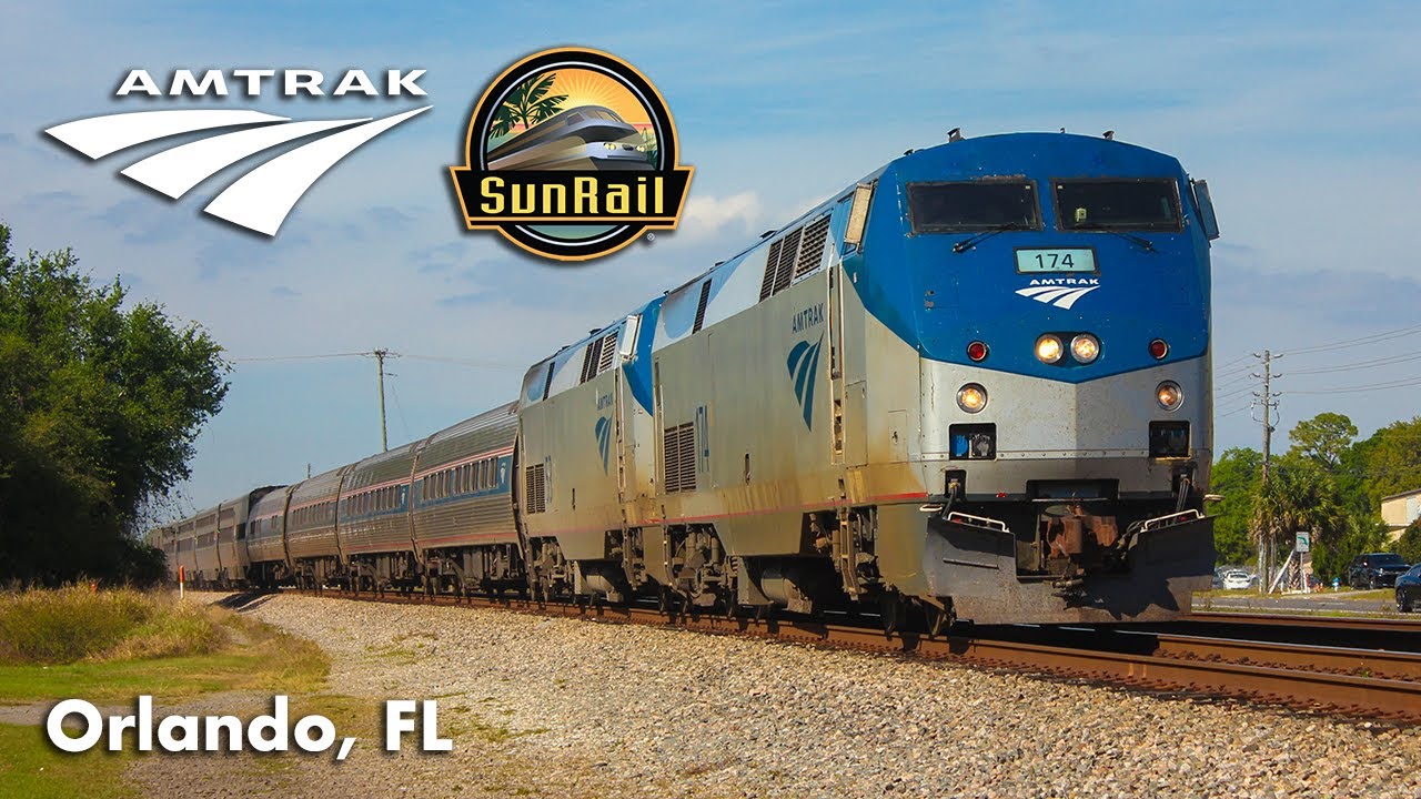 (4K) SunRail P322 & Amtrak Silver Meteor P097 in Orlando, FL! - YouTube