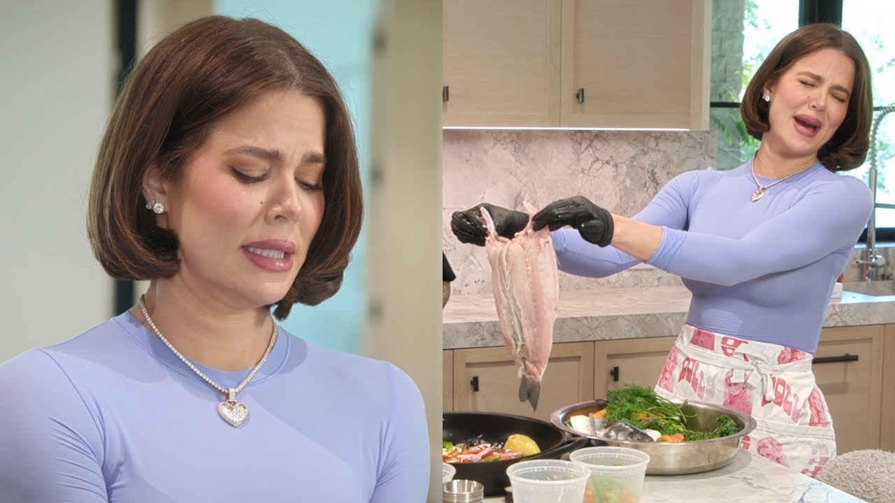 Khloe Kardashian COOKING FISH & DISGUSTED At The Same Time - YouTube