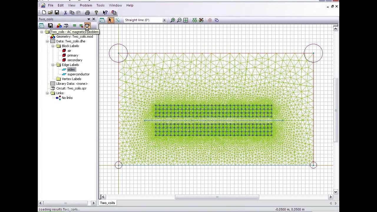 Superconductive inductive fault current limiter simulation with QuickField. Fragment of the ...