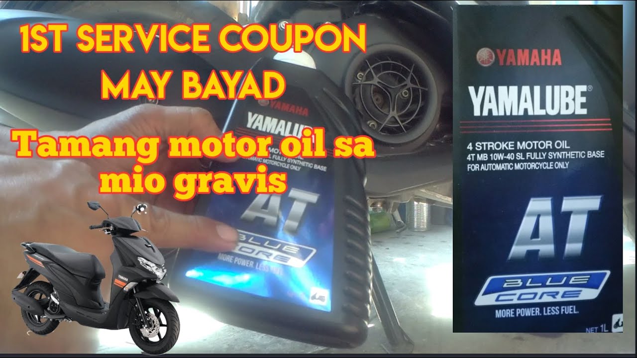 YAMAHA MIO GRAVIS FIRST CHANGE OIL (may bayad) - YouTube