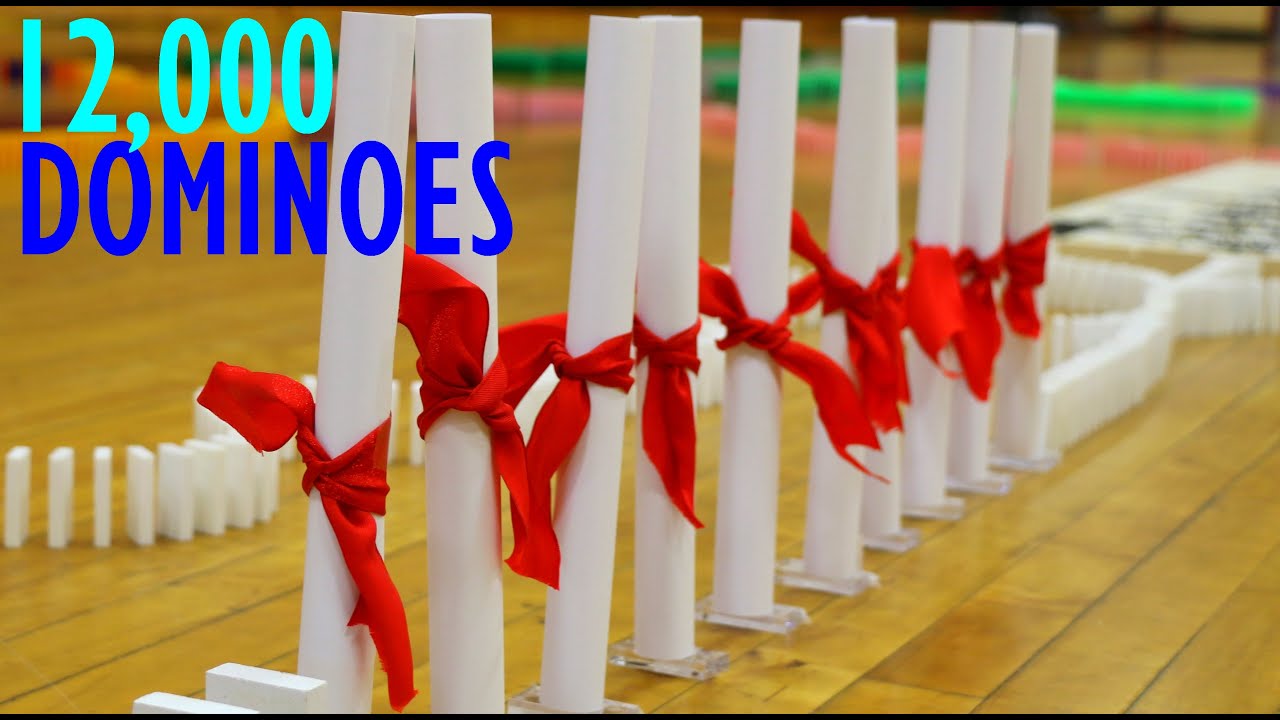 Celebrating Graduation with 12,000 Dominoes! - YouTube