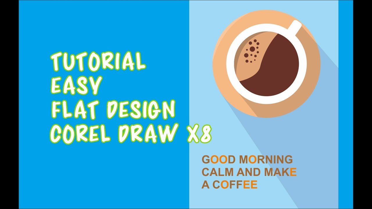 [TUTORIAL] EASY FLAT DESIGN CORELDRAW X8 - YouTube