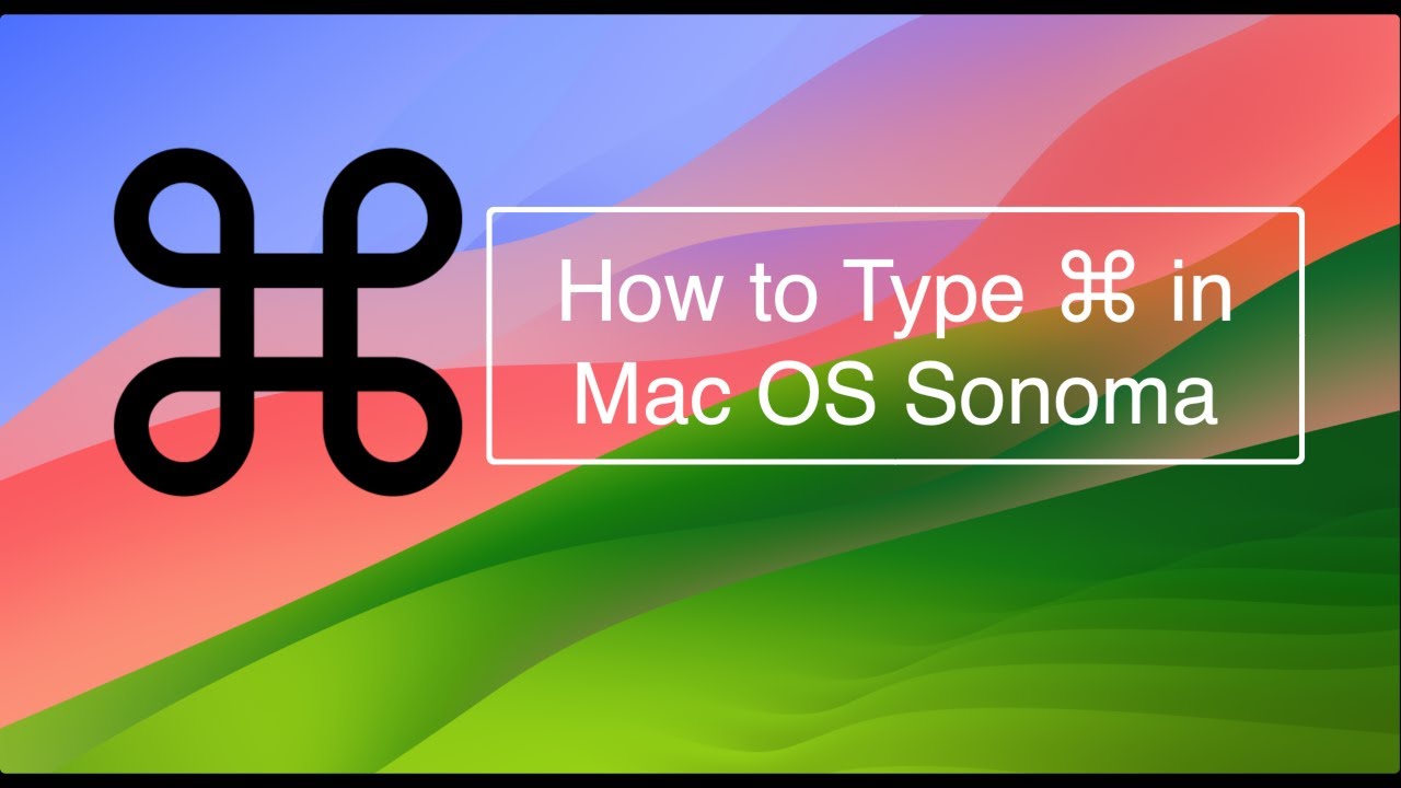How to Type the Apple Command Symbol - YouTube