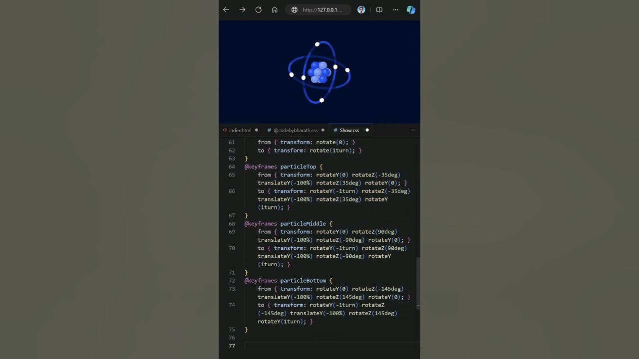Day 050 🗿atom Css Loader Design Coding Webdev Webdevelopment Frontend Css Cssprojects