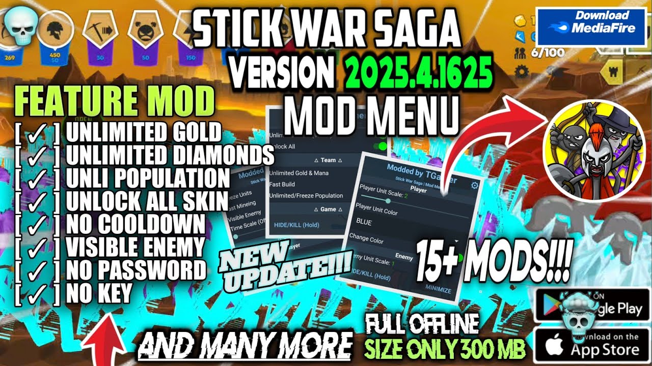 Stick War Saga Mod Menu Mediafire, Stick War 3 Mod Menu V2025.4.1625 ...
