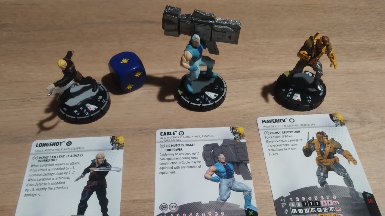 HeroClix - Review des Super Rares Deadpool Weapon X Maverick, Longshot ...