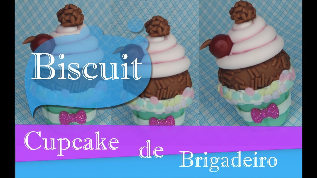 Cupcake de biscuit passo a passo/ Como fazer cupcake em biscuit DIY ...