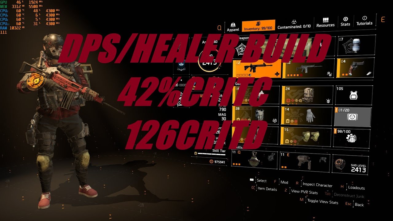 Tom Clancy's The Division 2, Dps/Healer Build for Pvp with Gameplay ...
