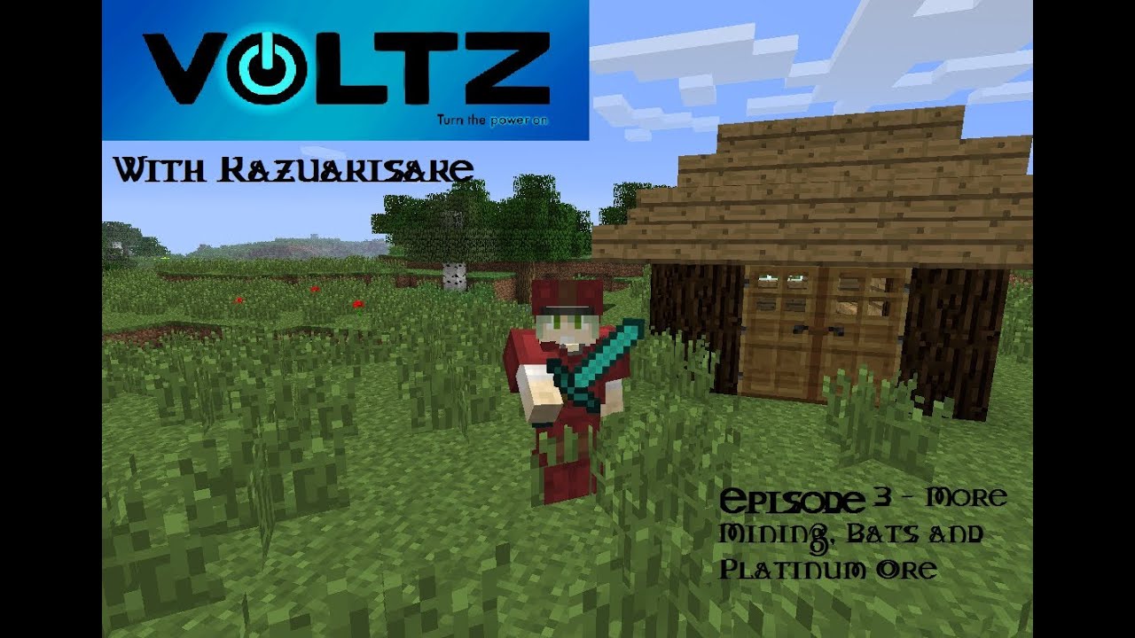 Minecraft Lets Play Volts Episode 3 - More Mining, Bats and Platinum ...