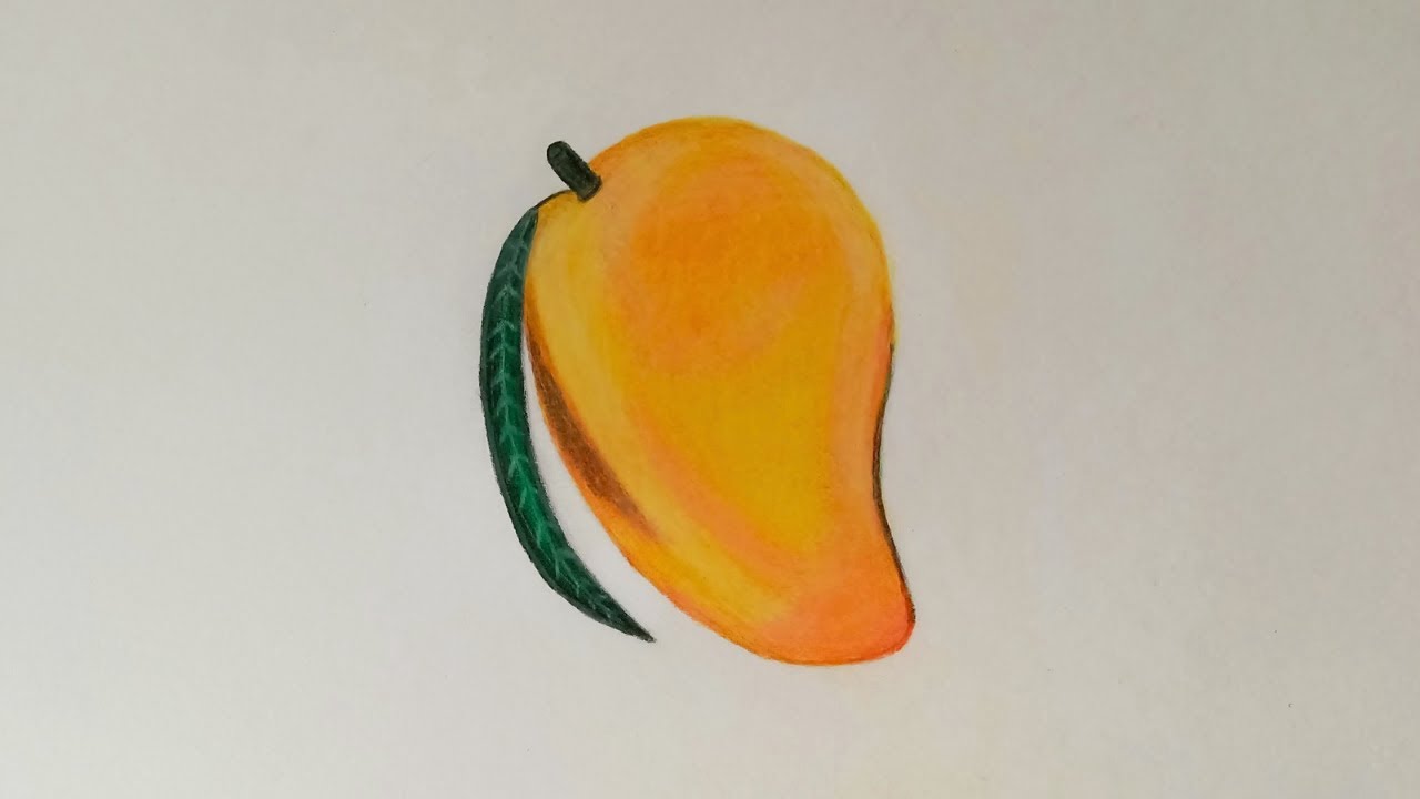 How To Draw A Mango | Color Pencil Tutorial - YouTube