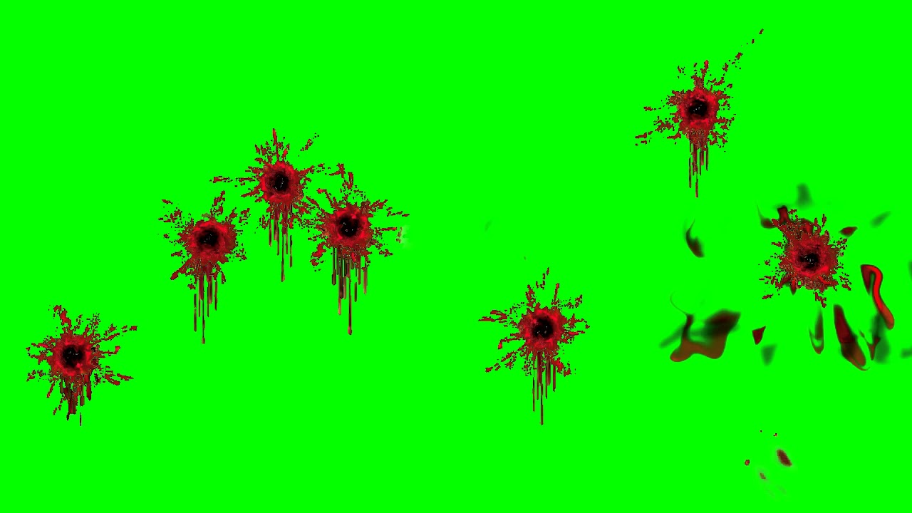Animated Bloody Bullet Holes - Green Screen - YouTube