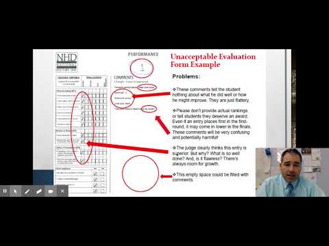 NHD Judging Overview Marking the Evaluation Form - YouTube