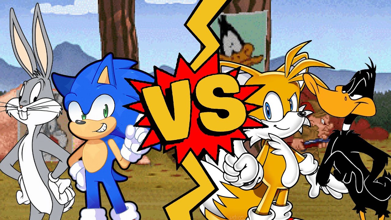 M.U.G.E.N. Battles | Sonic/Bugs Bunny vs Tails/Daffy Duck - YouTube