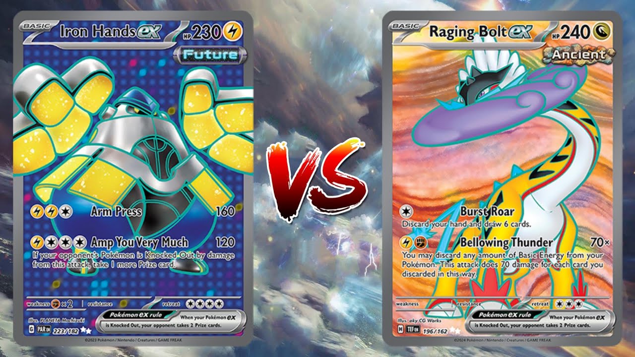 Pokemon TCG Live Miraidon Iron Crown EX VS Raging Bolt EX Ogerpon EX Deck!! - YouTube