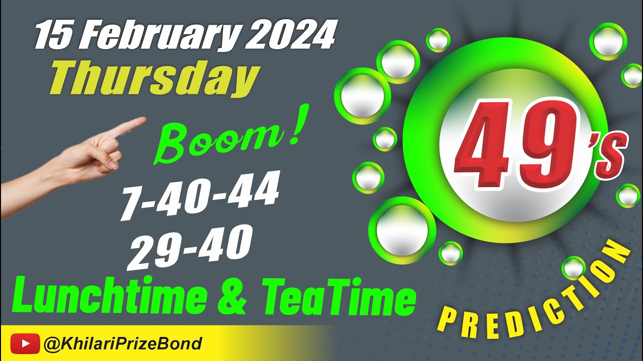 UK49 Lunchtime Prediction 15 February 2024 | Uk49s lunchtime ...