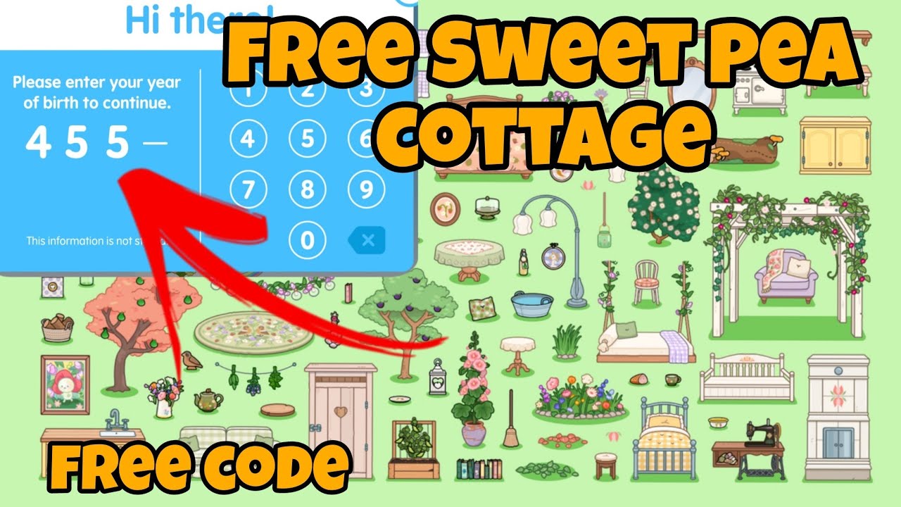 FREE SWEET PEA COTTAGE FURNITURE PACK TOCA BOCA | FREE PROMO CODE - YouTube