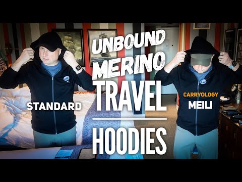 Best Travel Hoodie EVER? Unbound Merino Compact Travel Hoodie vs Carryology Meili Hoodie
