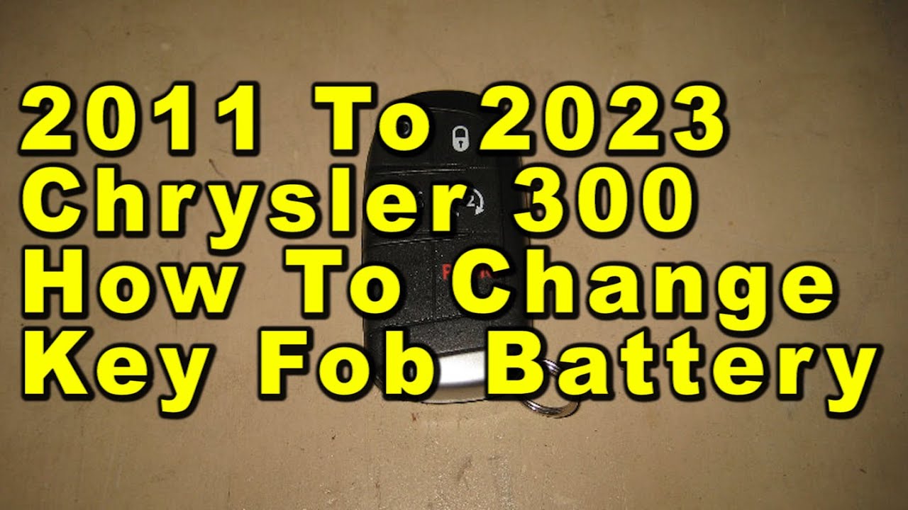 2011 To 2023 Chrysler 300 How To Change Smart Key Fob Battery With Part ...