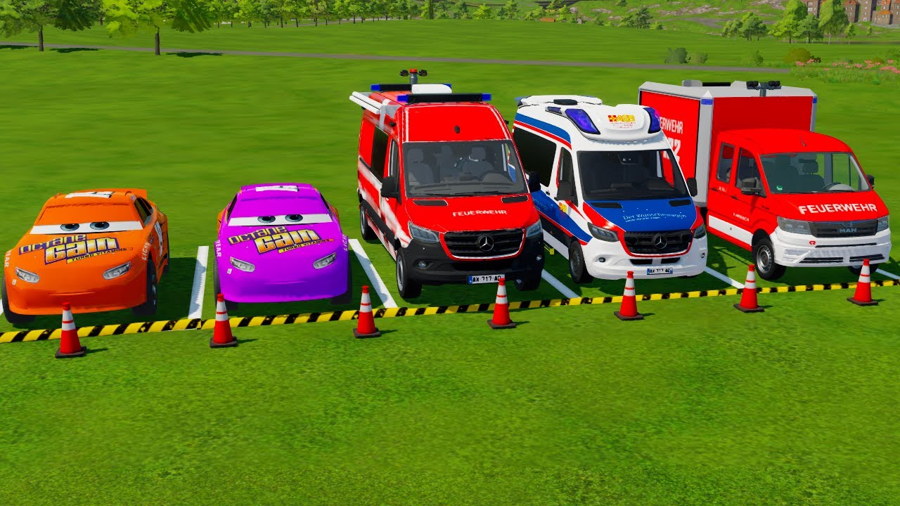 TRANSPORTING POLICE CARS, AMBULANCE EMERGANCY VEHICLES AND FIRE TRUCKS ...