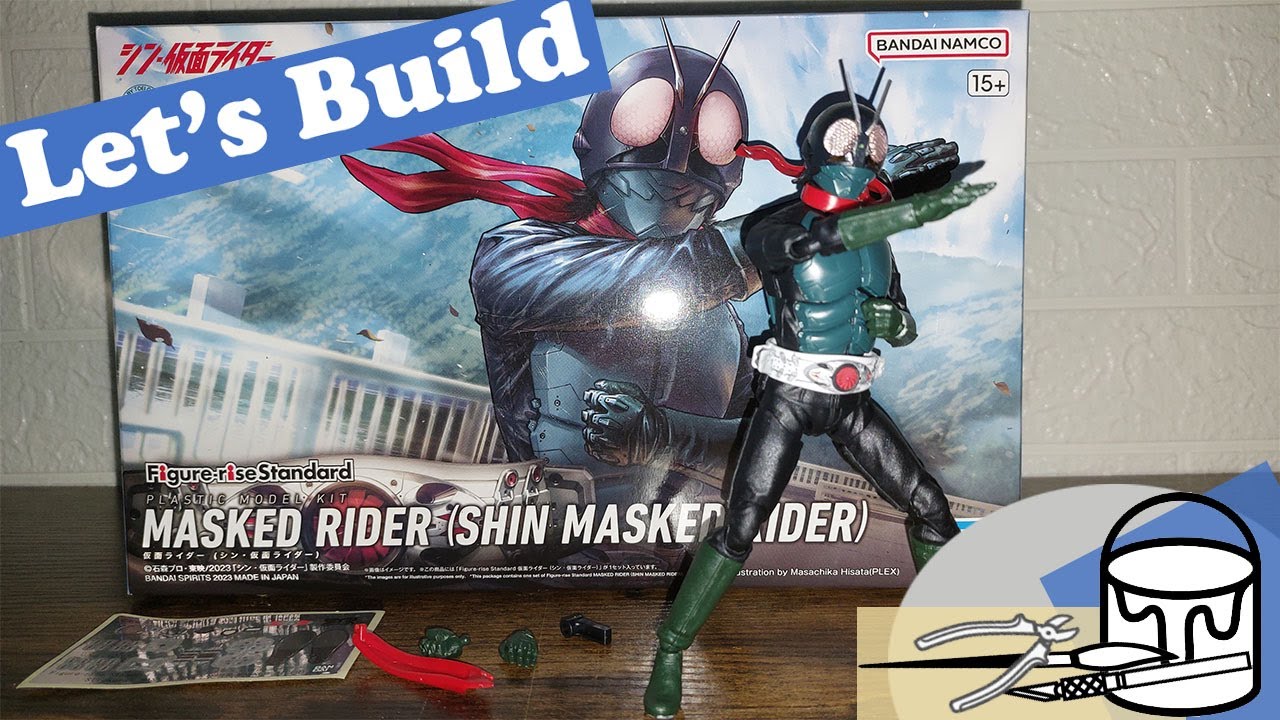 Build Up Bandai Figure Rise Standard Shin Masked Rider - YouTube