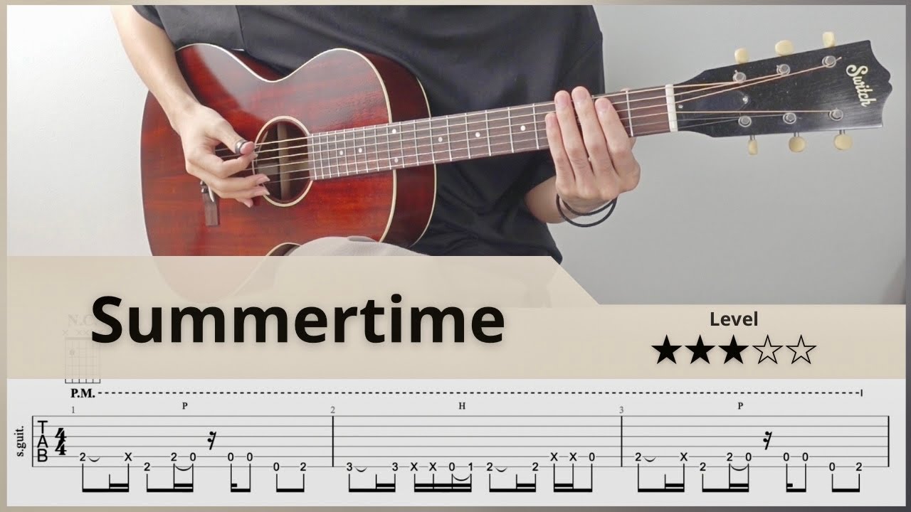 【TAB】 Summertime - George Gershwin - FingerStyle Guitar ソロギター【タブ】 - YouTube