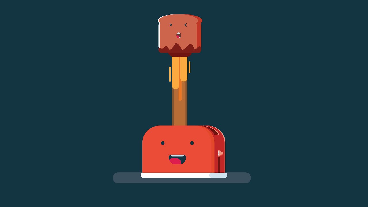 How to draw a bread toaster in Adobe Illustrator - EASY Speed Art ...