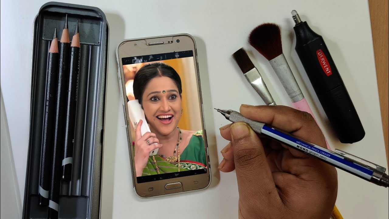 Drawing Daya with Charcoal pencils - Taarak Mehta Ka Ooltah Chashmah ...