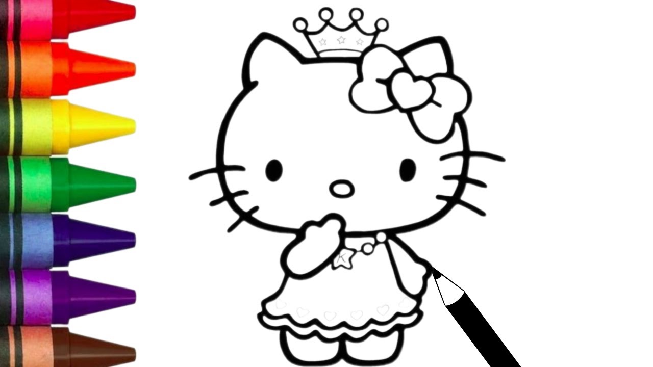How to draw hello kitty, drawing hello kitty , drawing for kids, hello ...