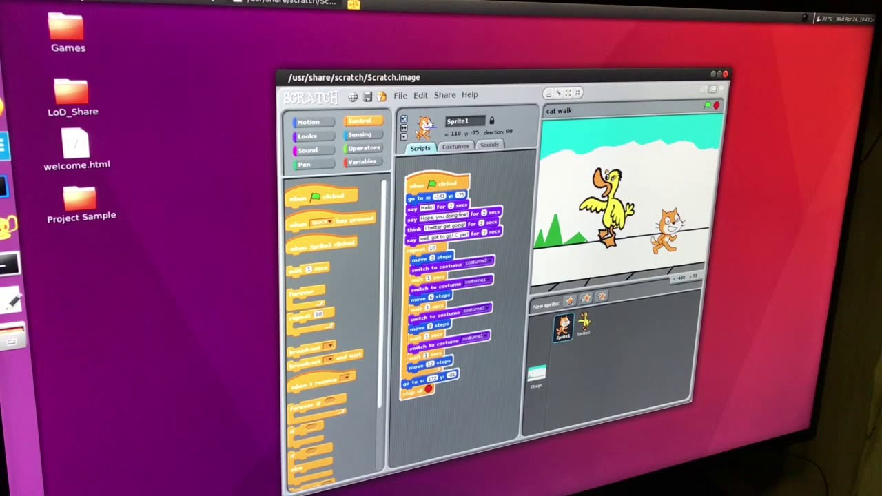 Samsung s10+ Dex Pad ubuntu Linux on Dex Coding with Scratch - YouTube