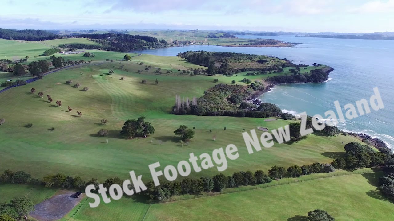 Stock Foothage NZ - Waitangi Golf Course flyover aerial drone - YouTube