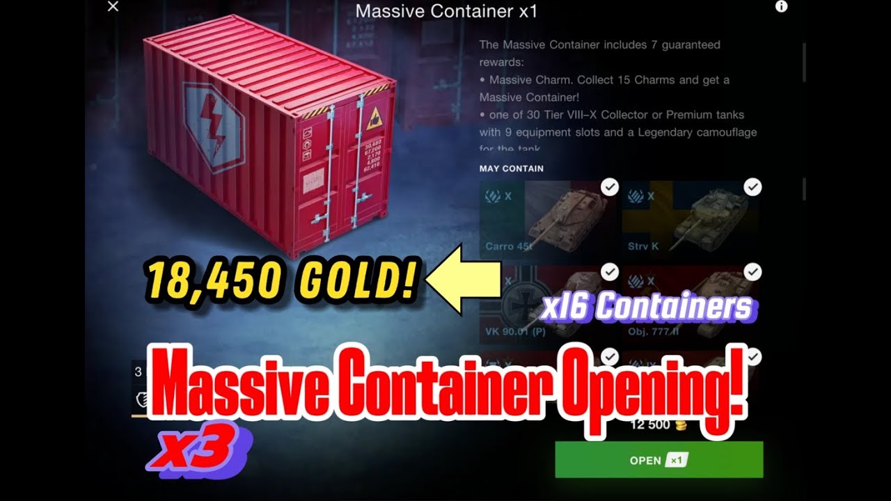 wot Blitz Crate Opening Massive Container Opening x3=16 Crates 18,450 ...