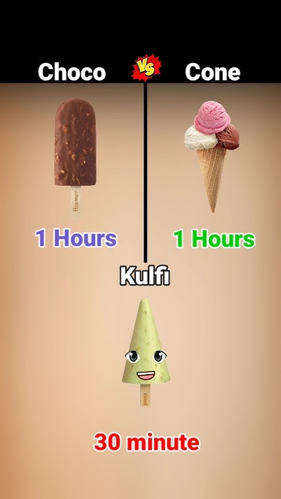 Chocobar Ice Cream 🆚 Cone Ice Cream 🆚 Kulfi Ice Cream 🍦🍨#shorts #facts #icecream #viralvideo ...