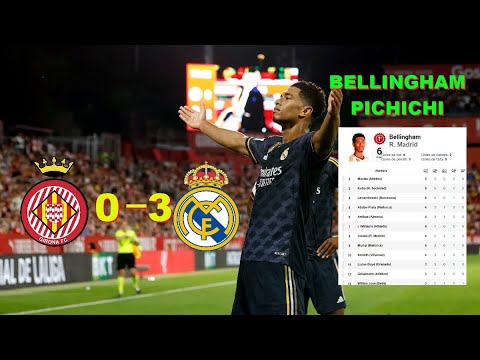 GIRONA 0 - 3 REAL MADRID RESUMEN / LA ENTRADA DE NACHO / BELLINGHAM EL ...
