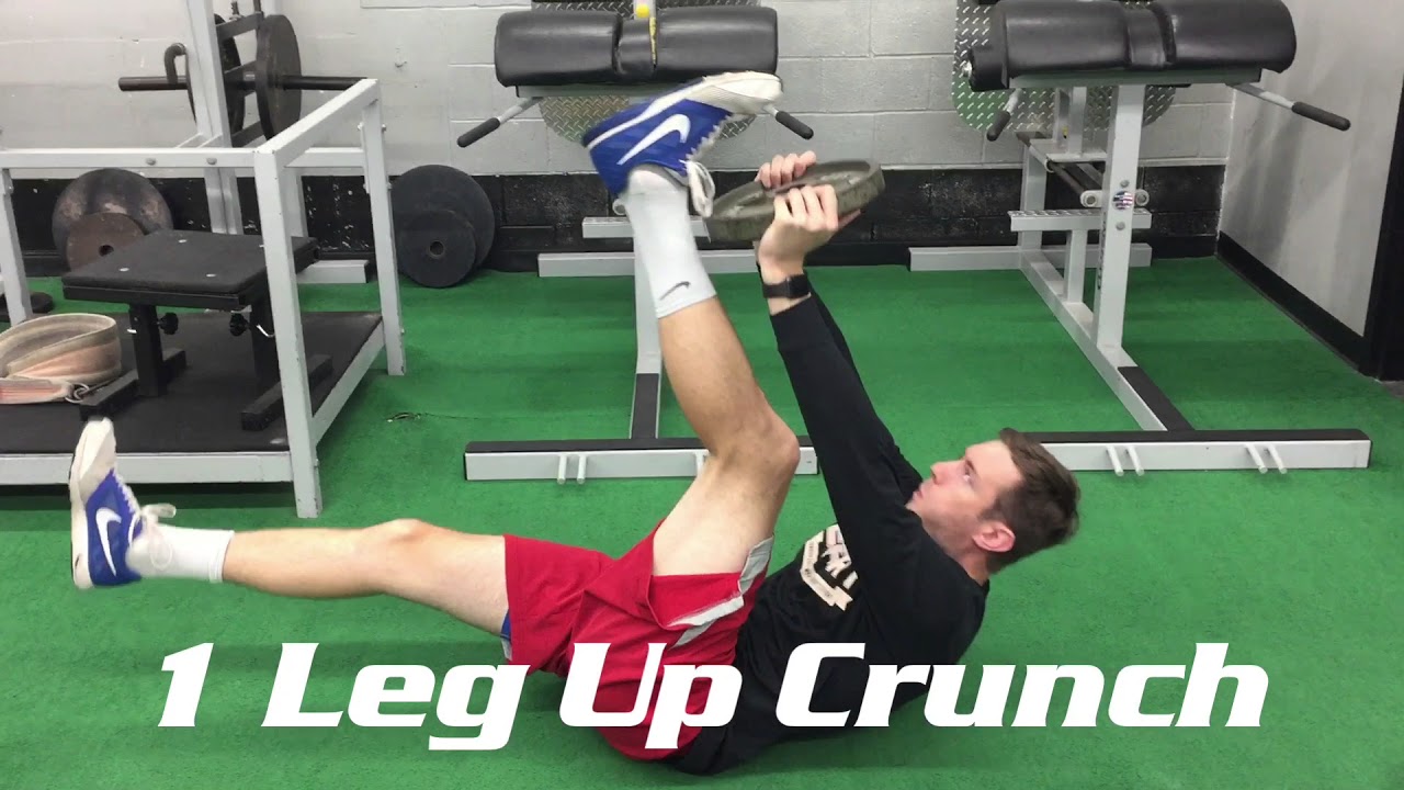 1 Leg Up Crunch - YouTube