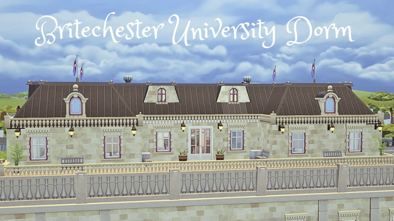 Britechester University Dorm - Sims 4 - Speed Build - YouTube