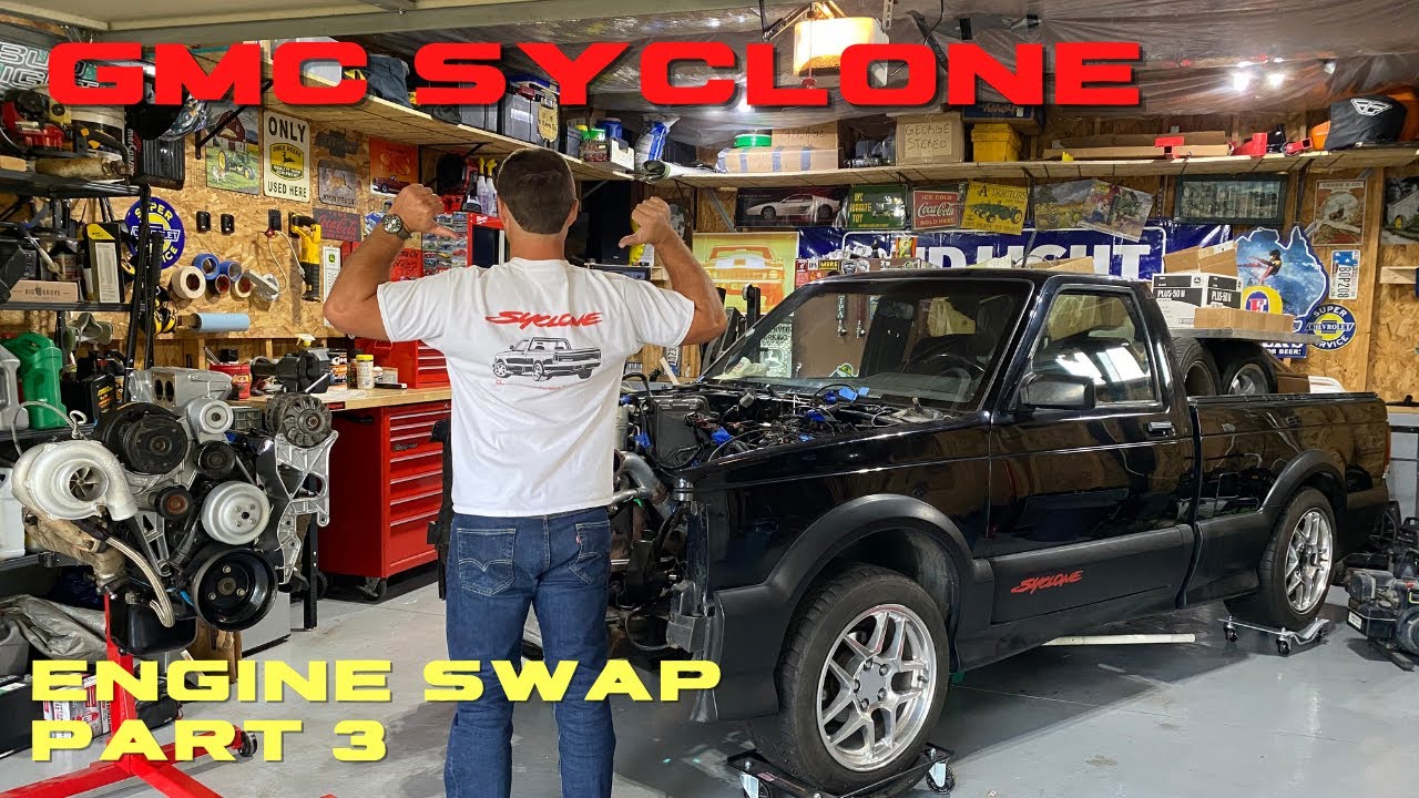 GMC AWD Race Truck REBUILD | 1991 GMC Syclone Engine Swap - Part 3 ...