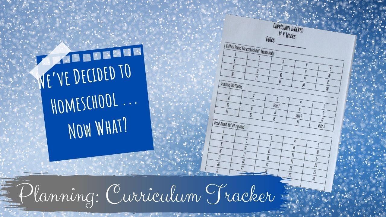How to Homeschool | Planning | Curriculum Tracker - YouTube