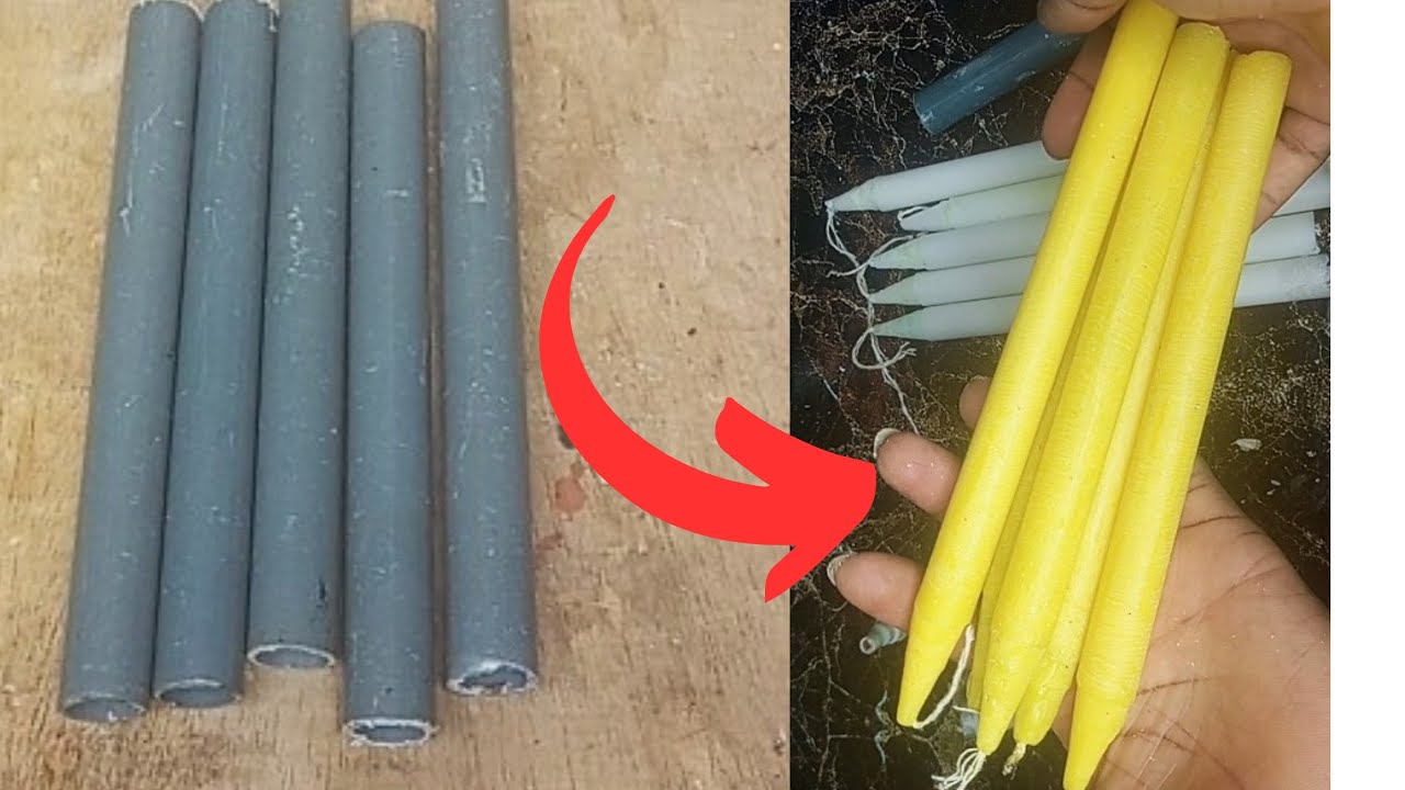 Brilliant Life Hacks: DIY Taper Candle Mold with PVC Pipe & Old Markers ...