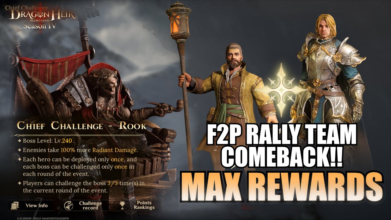 Season 4 CHIEF CHALLENGE BOSS ROOK! F2P Radience teams gets the job ...