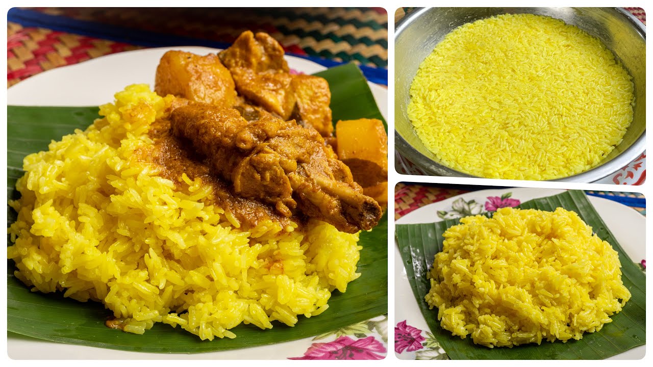 Cara Mak Che Nom Buat Pulut Kuning, lembut dan berkilat. - YouTube