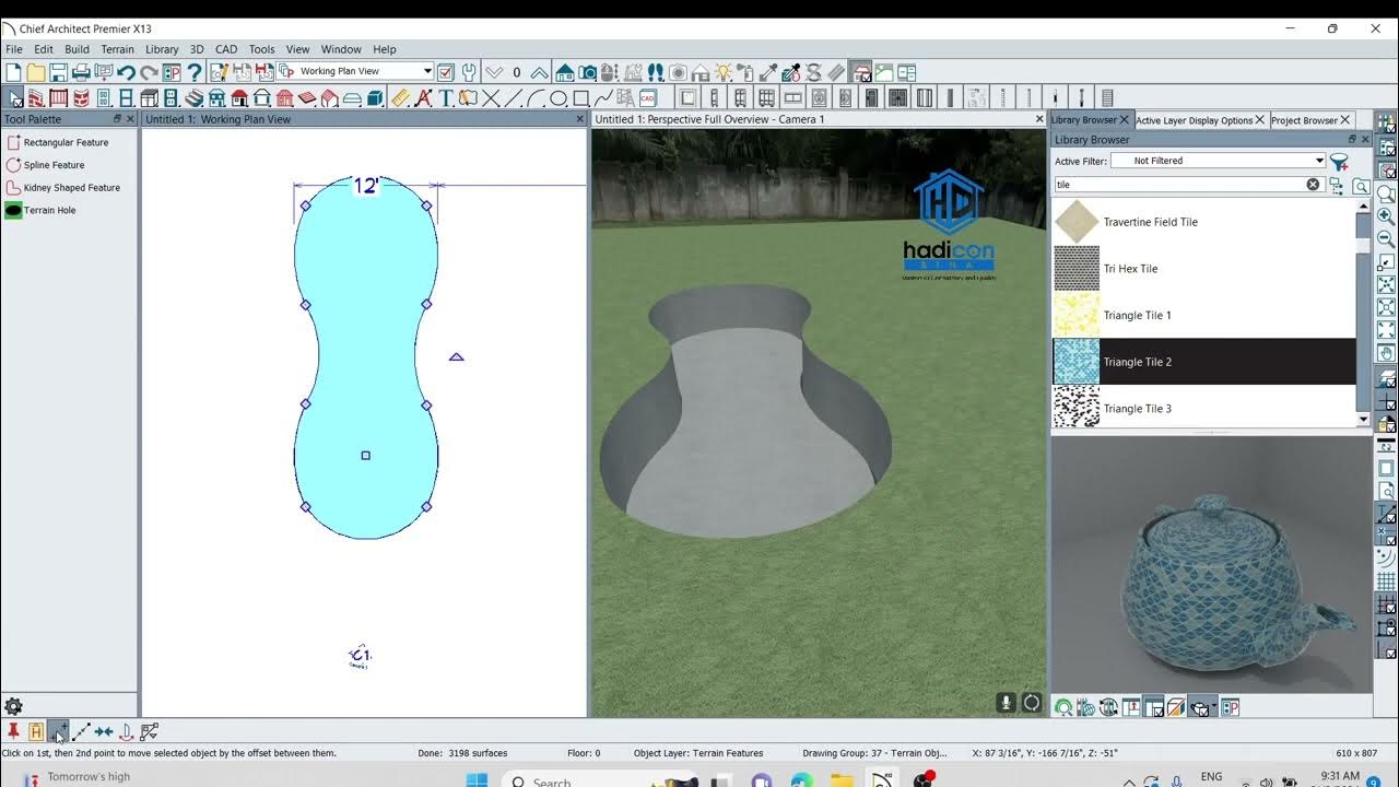 Cara Bina Kolam Guna Chief Architect - YouTube