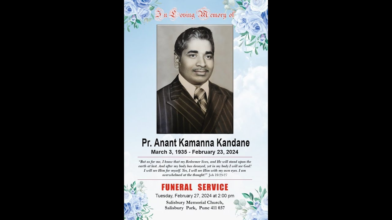 SERVICE AT THE GRAVESIDE | Pr. Anant Kamanna Kandane - YouTube