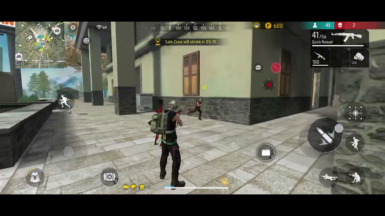 free fire BATTLE ROYAL GAMEPLAY 1 MINUTE 5 KILLS - YouTube