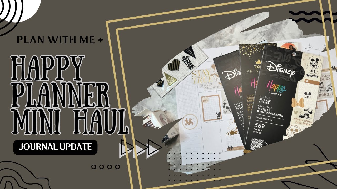 Happy Planner Haul + Plan With Me Journal New Years Spread - YouTube