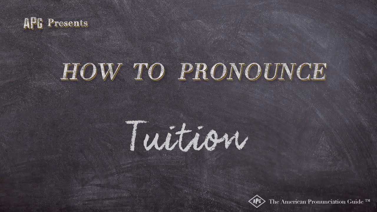 How to Pronounce Tuition (Real Life Examples!) - YouTube