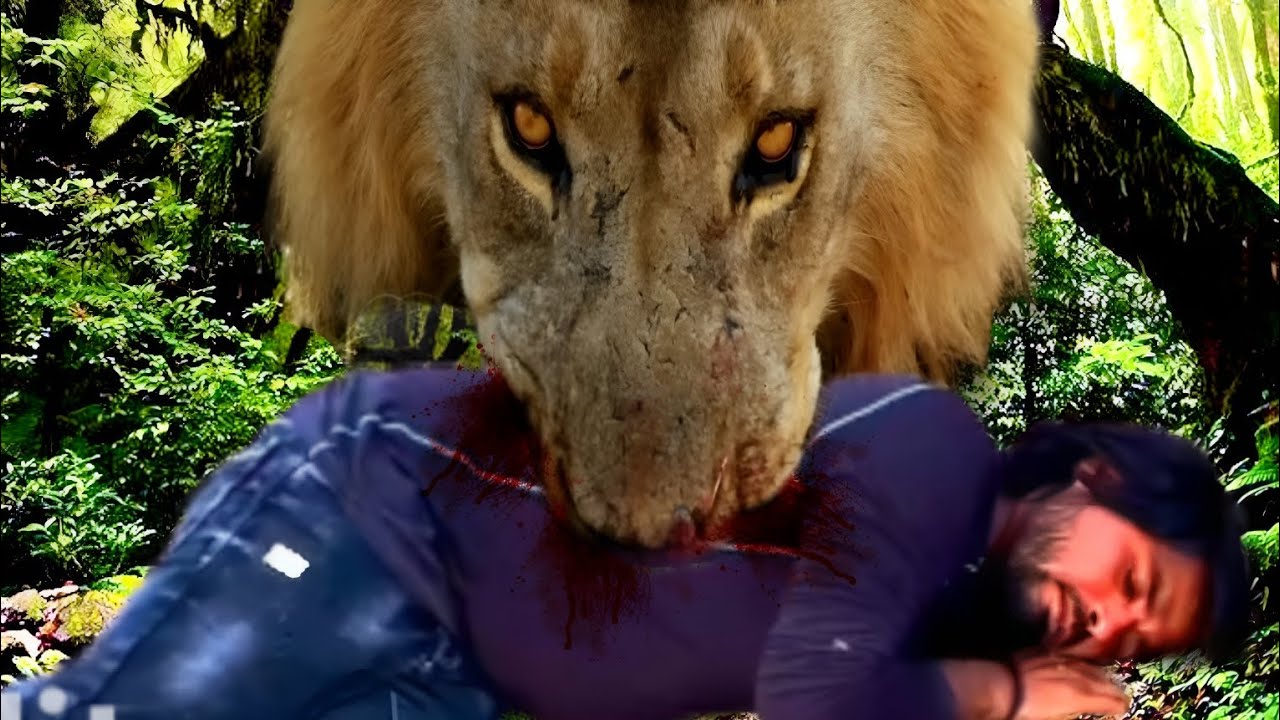 The Lion Attack Man In The Forest || Lion Attack Story - YouTube