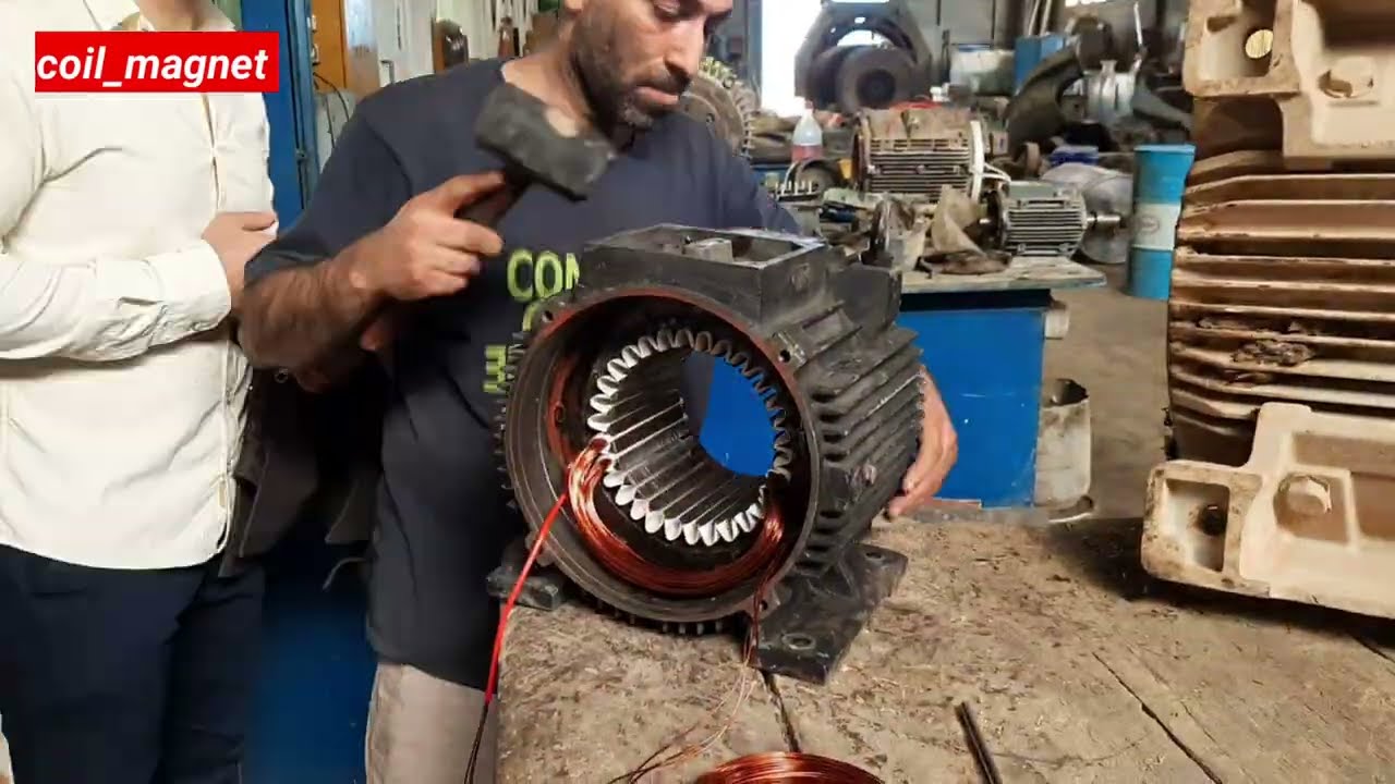 rewinding Electric Motor 15kw BBC 3000rpm #motorwinding #winding # ...